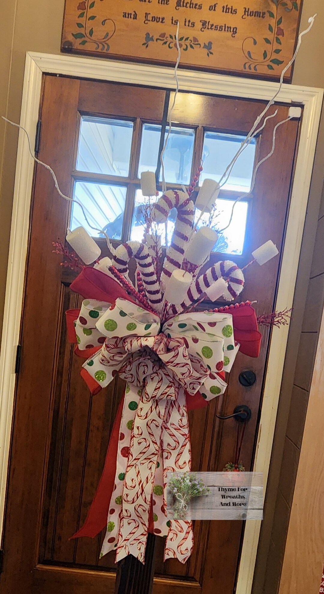 Marshmallow and Candy Cane World Tree Topper - Etsy