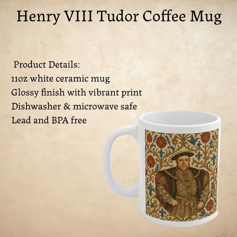 Henry VIII Coffee Mug: Tudor Rose, British History Gift - Etsy UK