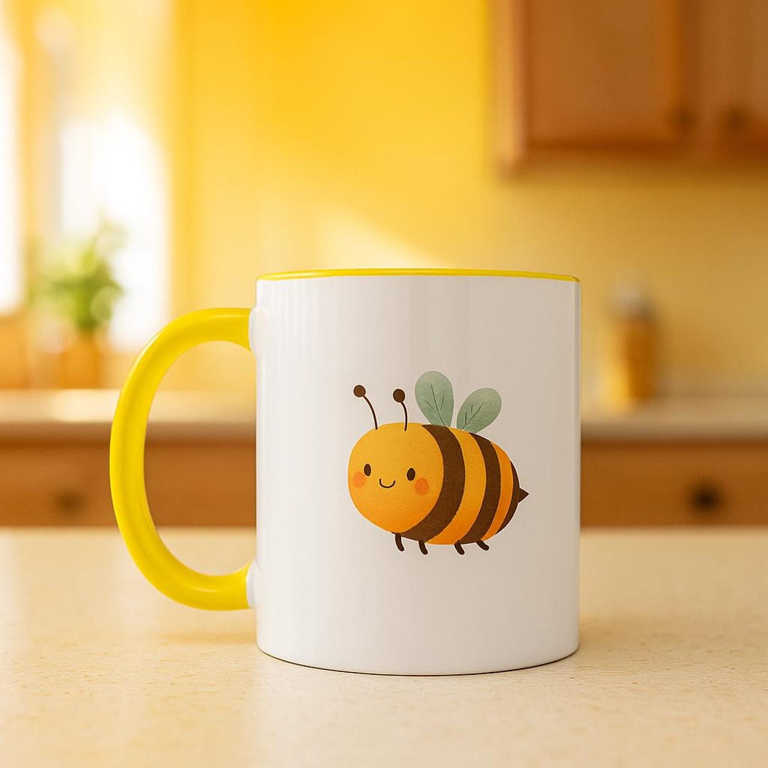 Cute Bumblebee Coffee Mug, Two-tone Ceramic, Gift for Bee Lovers - Etsy
