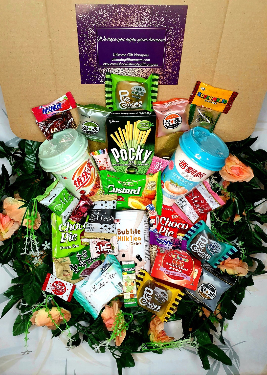 Bubble Tea and Mochi Gift Box Asian Treat Gift Hamper - Etsy