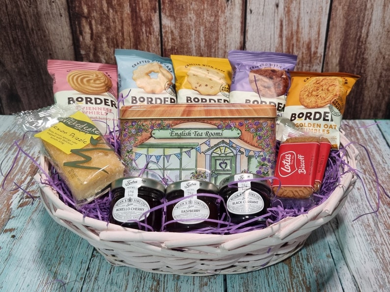 Afternoon Tea Gift Hamper: English Tea, Biscuits, Jam & Cake - Etsy Ireland