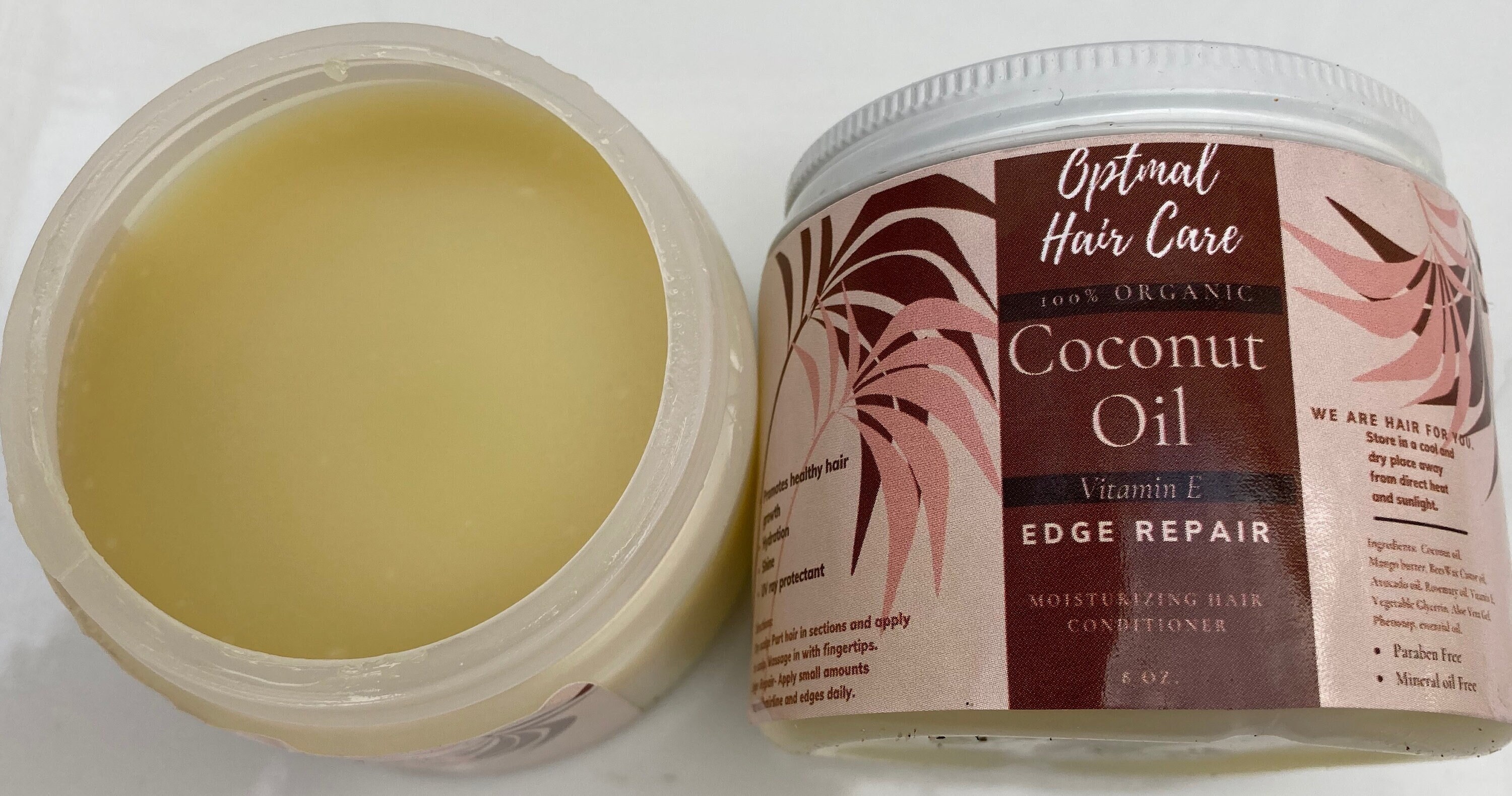 Organic Coconut Oil Pomade 8 Oz. Hairdressing Extra Shine - Etsy