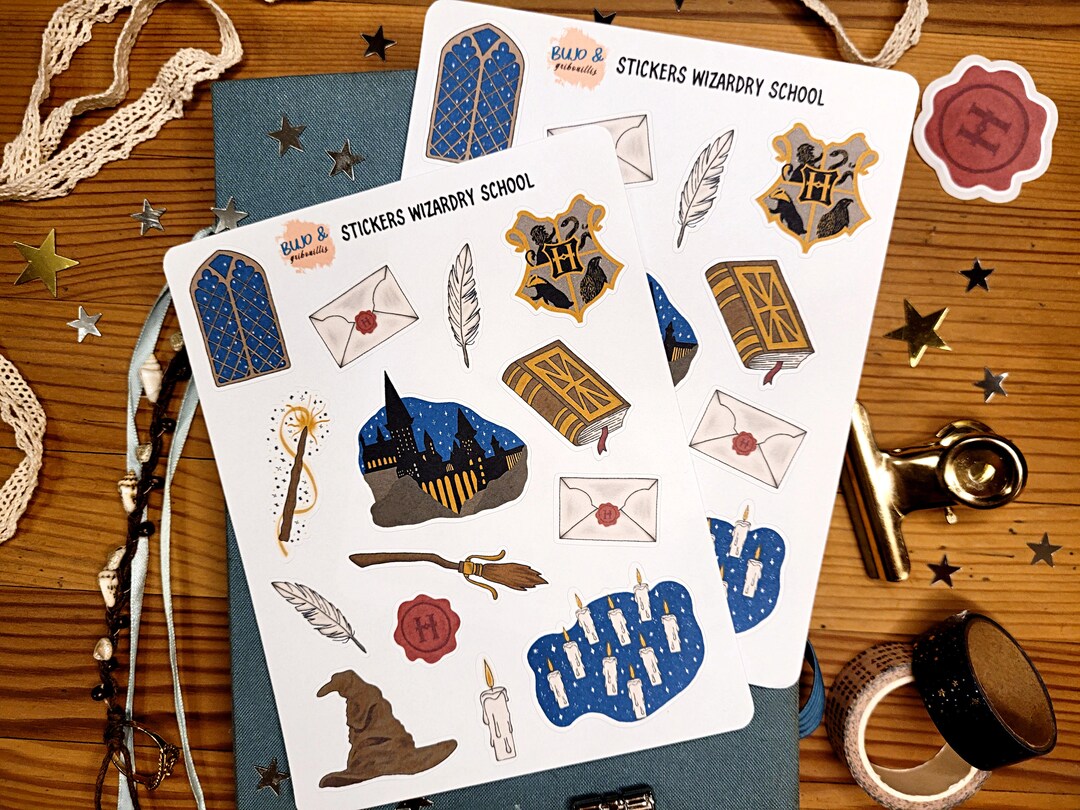 Wizarding School Stickers for Bullet Journal and Planner or - Etsy
