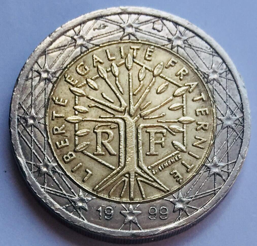 2 euros raros 1999 Francia | Etsy