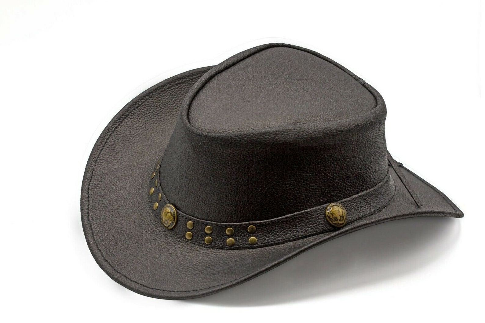 HADZAM Outback Hat Shapeable Into Leather Cowboy Hat Durable Leather ...