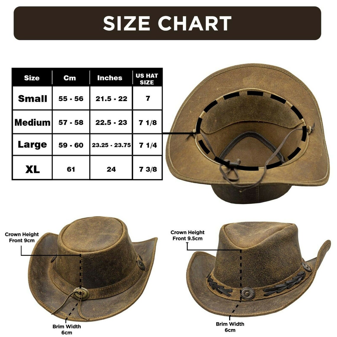 Shapeable Outback Hat Western Style Leather Cowboy Hat for Men - Etsy ...