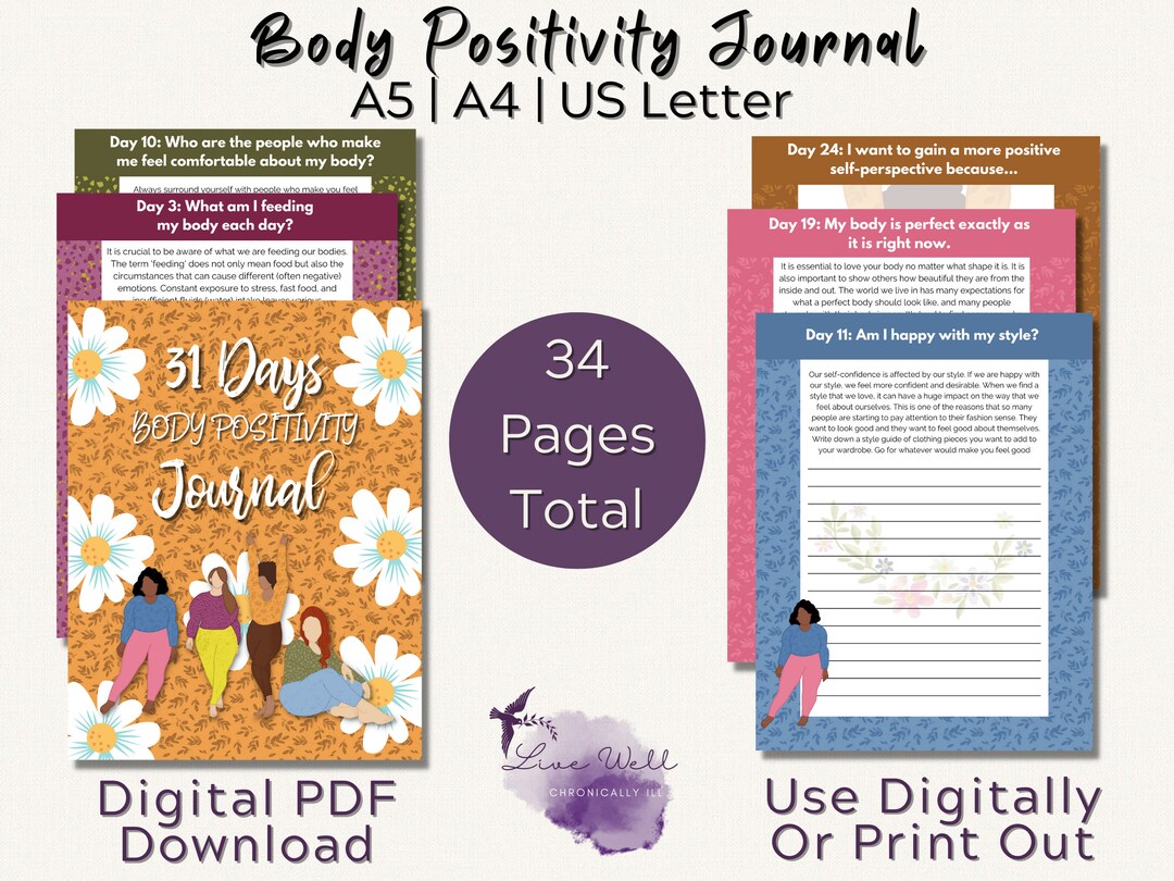 Body Positivity Journal | PDF | Self Image | Body Image Journal | Diary ...