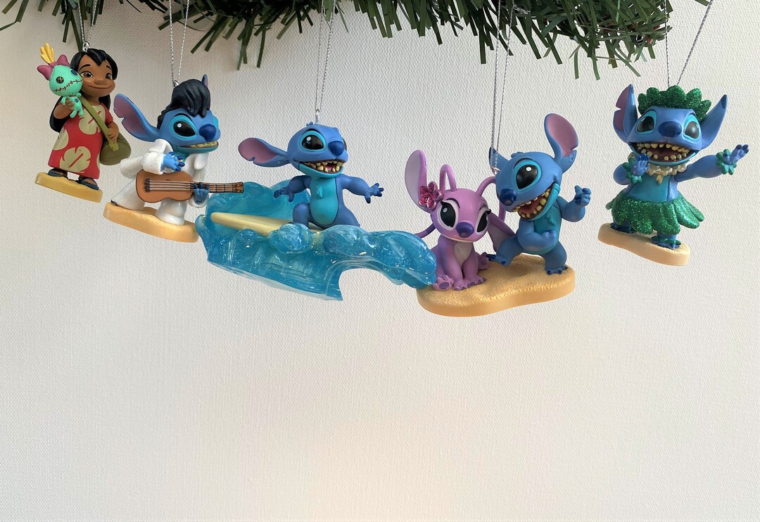 Fall Sale Disney Lilo and Stitch Christmas Ornament Set of 5 - Etsy