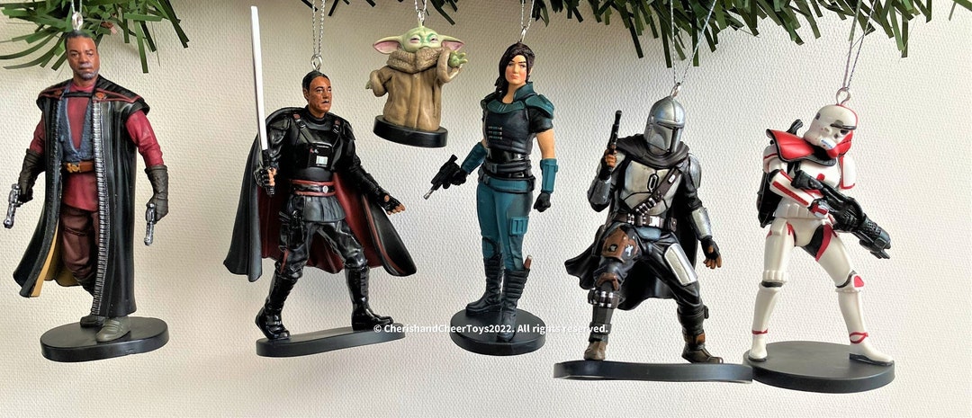 Star Wars Mandalorian Christmas Ornament Set of 6 - Etsy