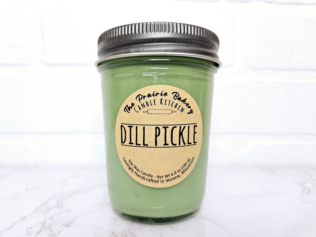 Dill Pickle | Scented Soy Wax Candle | Funny Dillweed Pickled Cucumber ...
