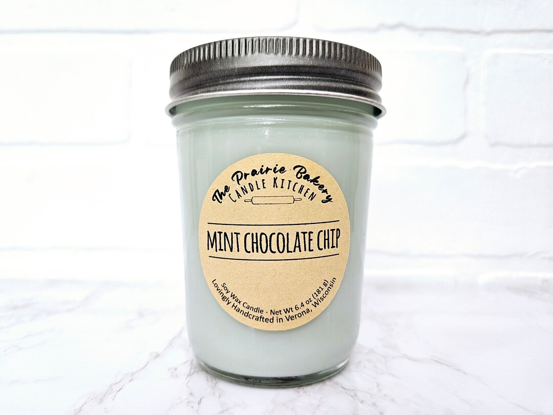Mint Chocolate Chip | Scented Soy Wax Candle | Sweet Ice Cream ...