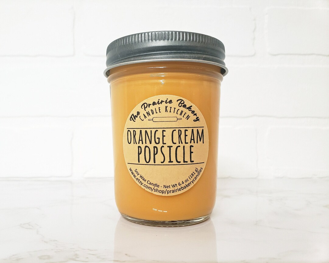 Orange Cream Popsicle Scented Soy Wax Candle Ice Cream - Etsy