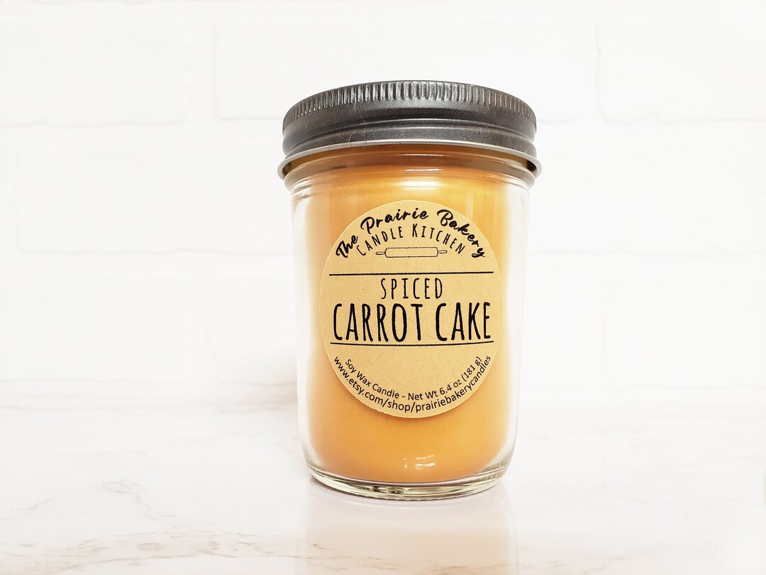 Spiced Carrot Cake Scented Soy Wax Candle Delicious Baked Goods Kitchen ...