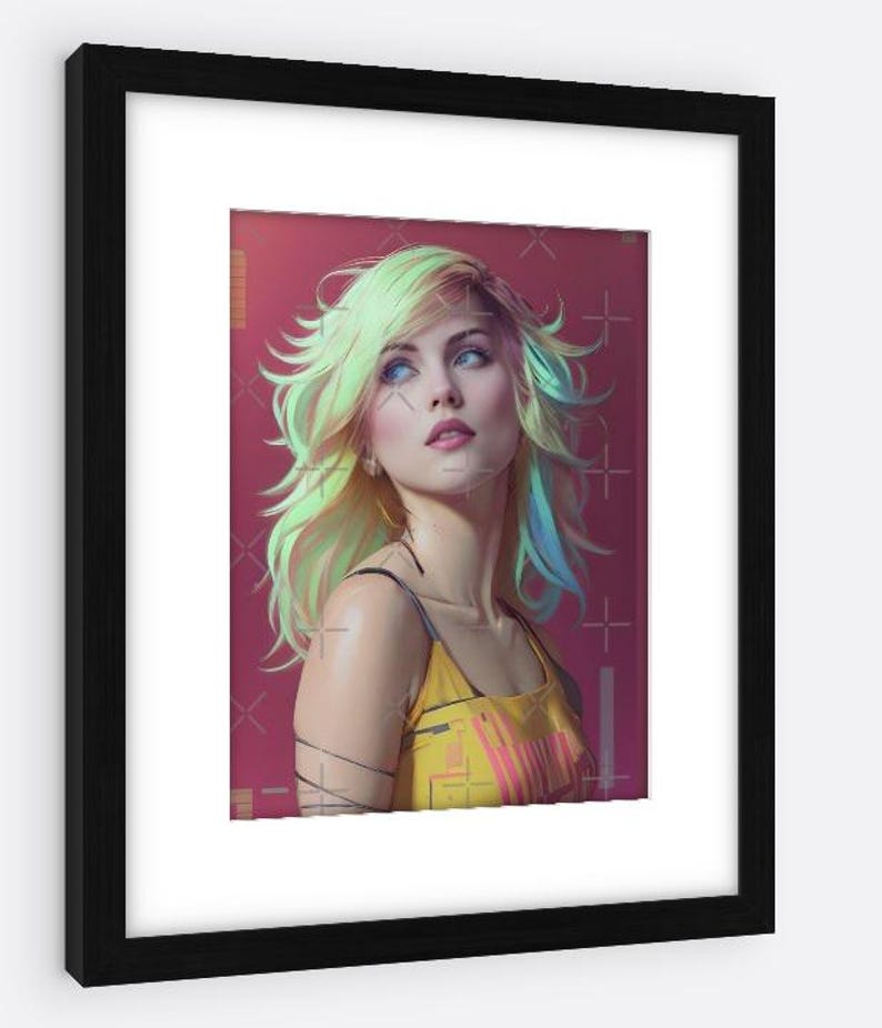 Blondie - Debbie Harry - Fan Art Print - Cyberpunk 80s - Version 2 - Etsy