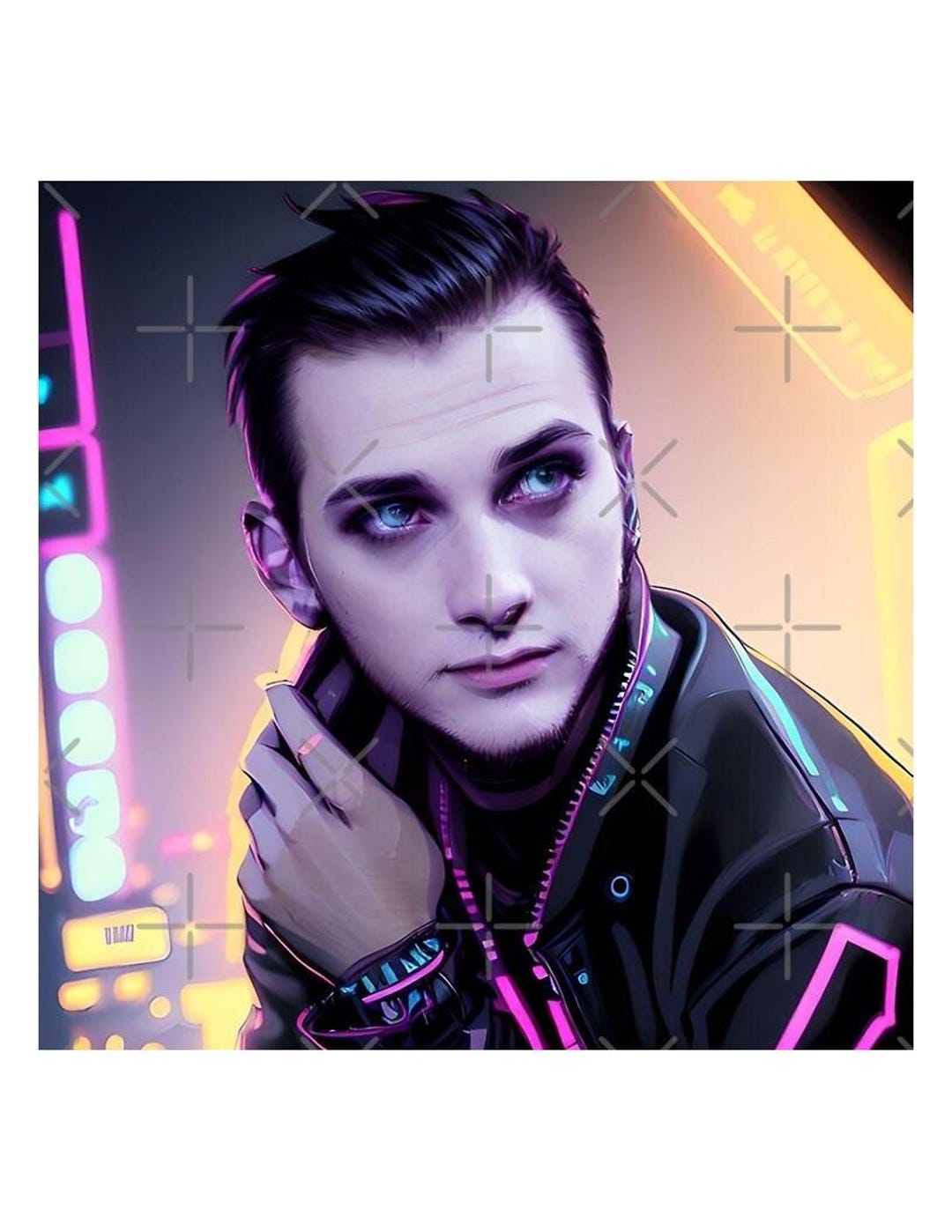 Dave Vanian - the Damned - Fan Art Print - Cyberpunk 80s - Etsy
