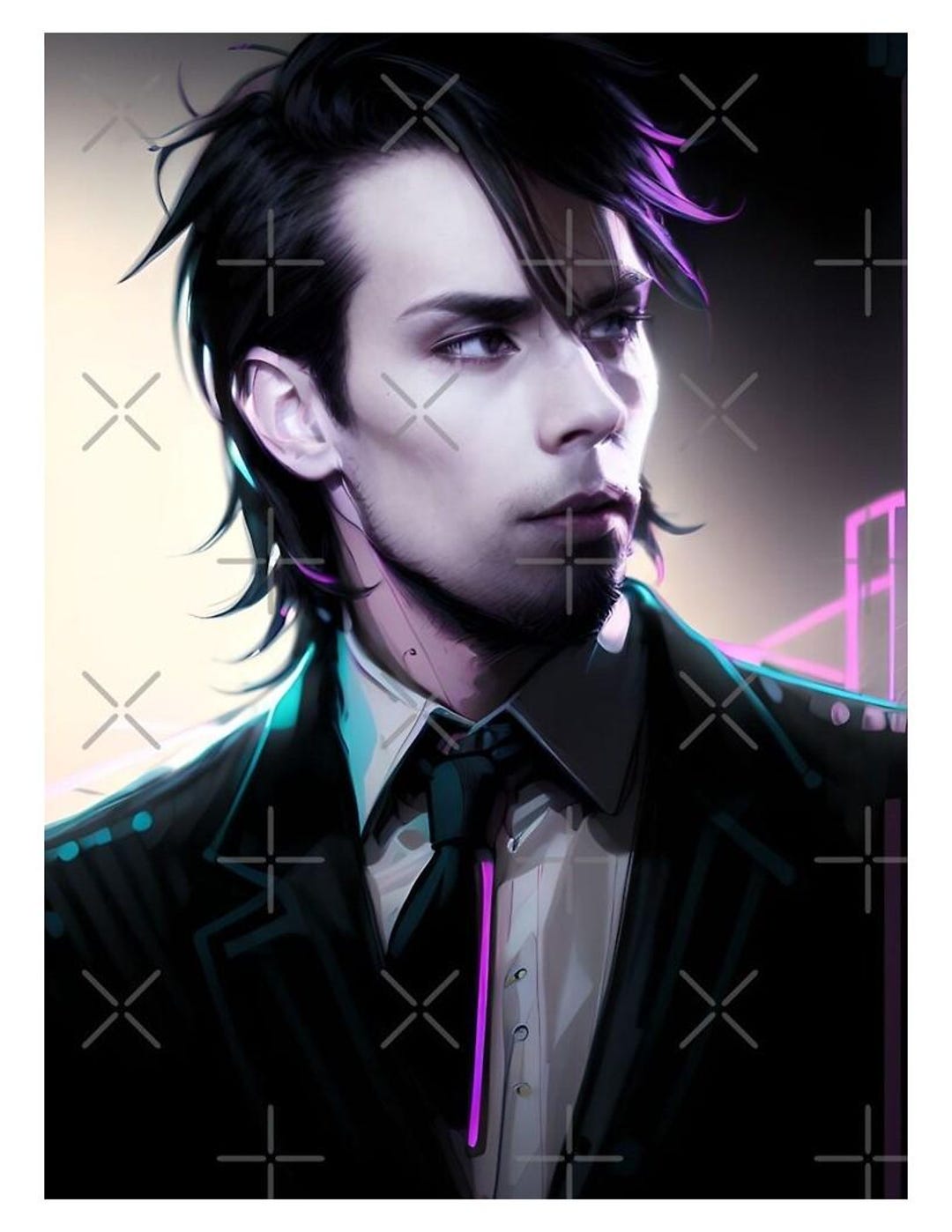 Peter Murphy Bauhaus Fan Art Print Cyberpunk 80s - Etsy