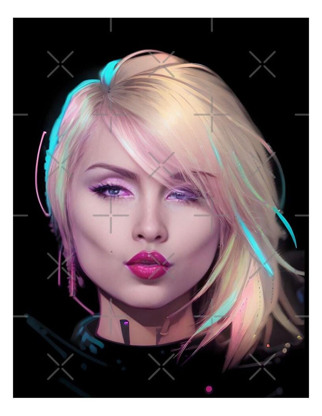 Blondie - Debbie Harry - Fan Art Print - Cyberpunk 80s Limited Edition ...