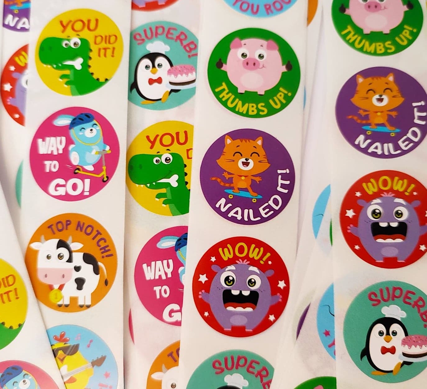 Cute Animal Reward Stickers School Kids Teachers 25 Mm Round - Etsy