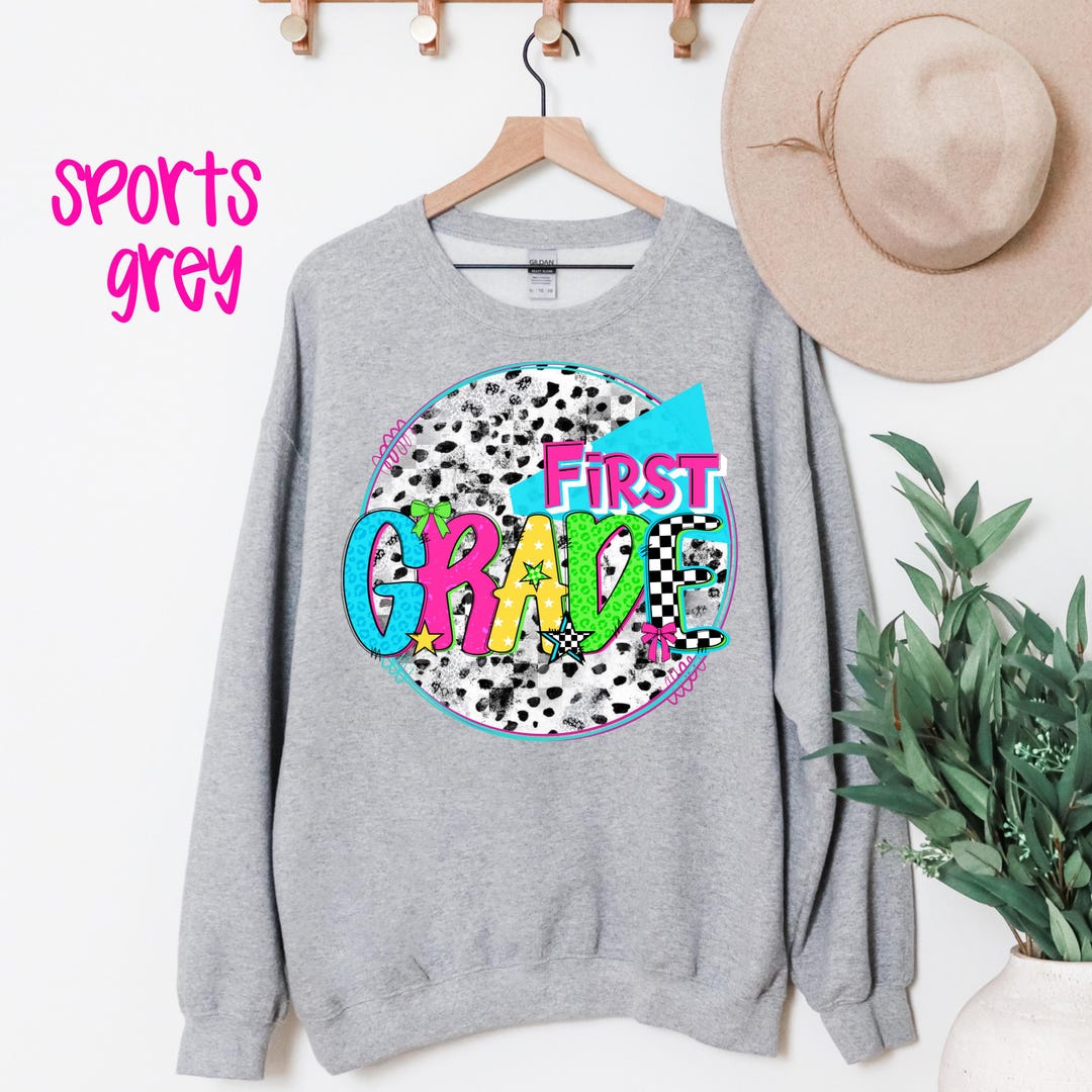 Custom 90s Teacher Sweatshirt | Grade Level Crewneck | Kindergarten ...