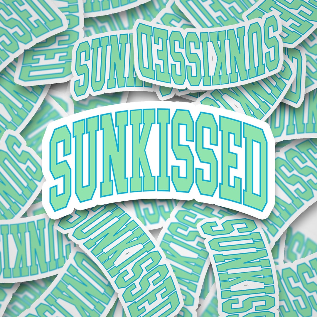 Sunkissed Sticker, Sun, Kissed, Summer, Summertime, Vacation, Die Cut ...