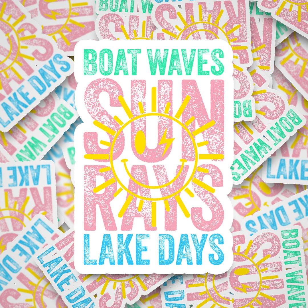 Boat Waves Stickers, Sun Rays, Lake Days, Summer, Fun, Summertime ...