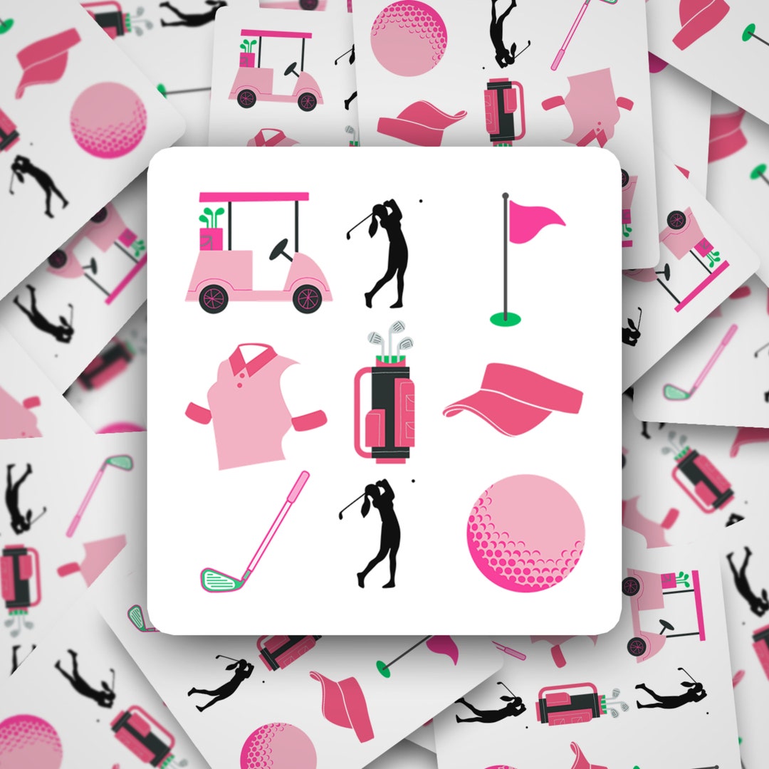 Golf, Golf Cart, Golf Ball, Golfing, Stickers, Die Cut, Sticker ...