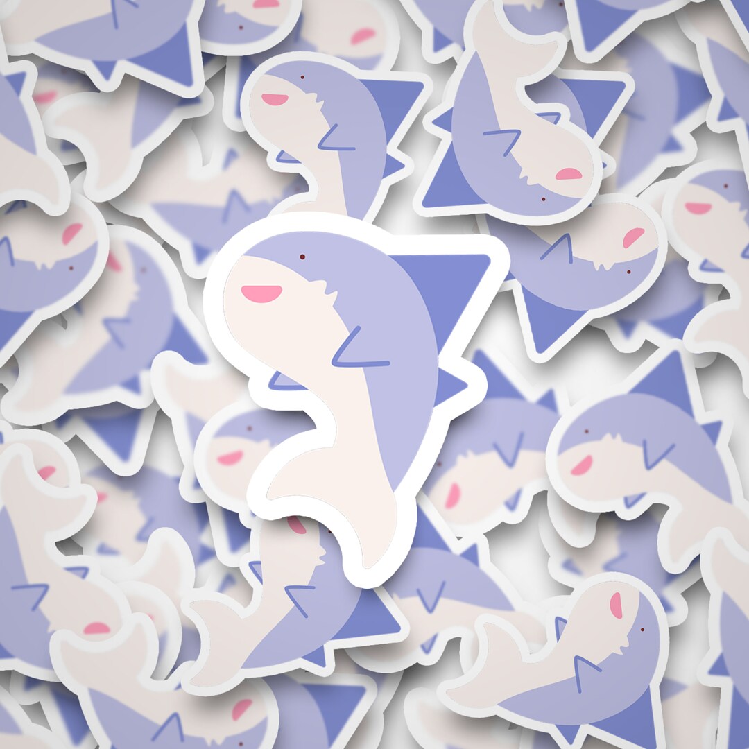 Shark, Cute Shark, Sealife, Water Bottle Stickers, Waterproof, Stickers ...