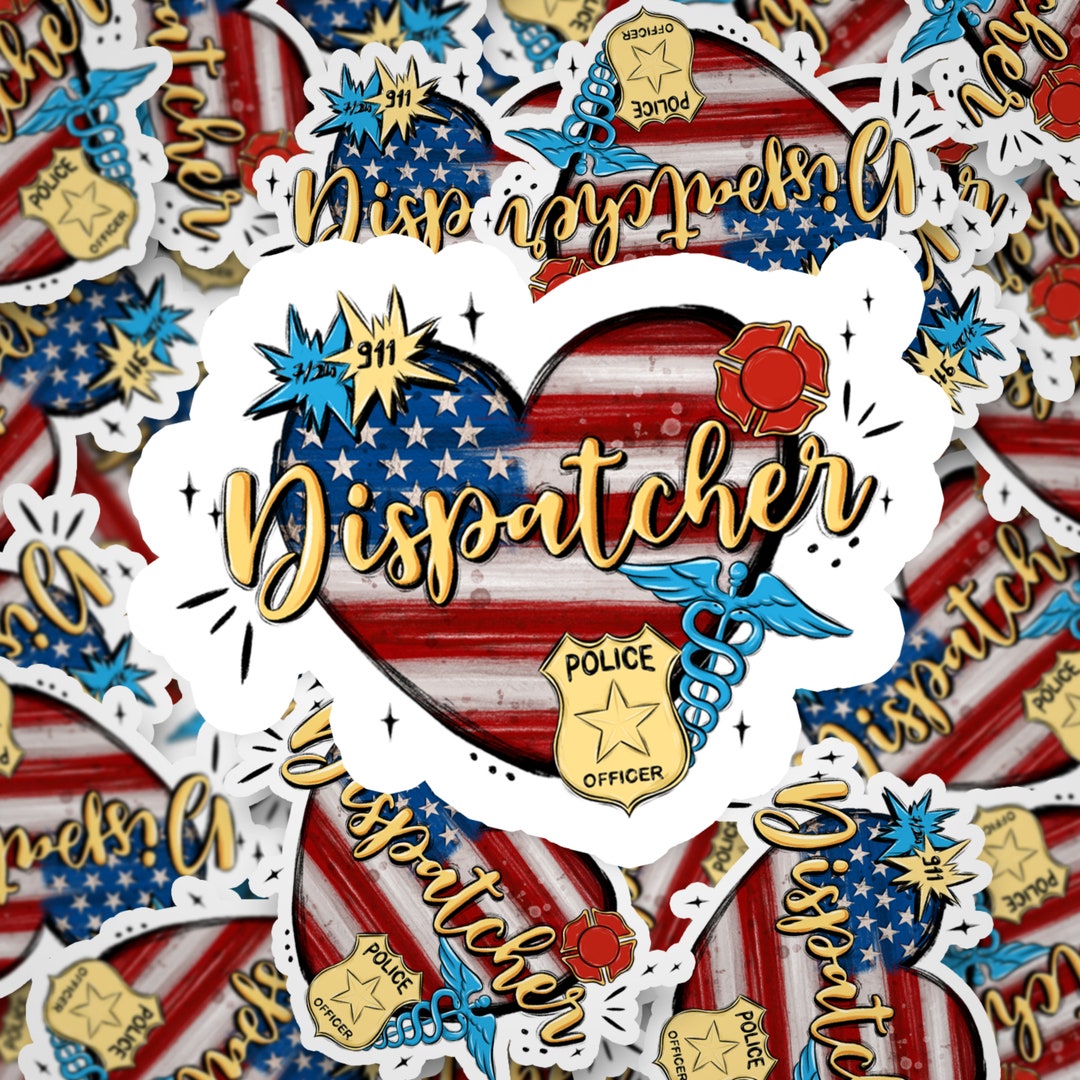 911 Dispatcher, Dispatcher, Fire, EMS, Police, Laptop Stickers, Cup ...