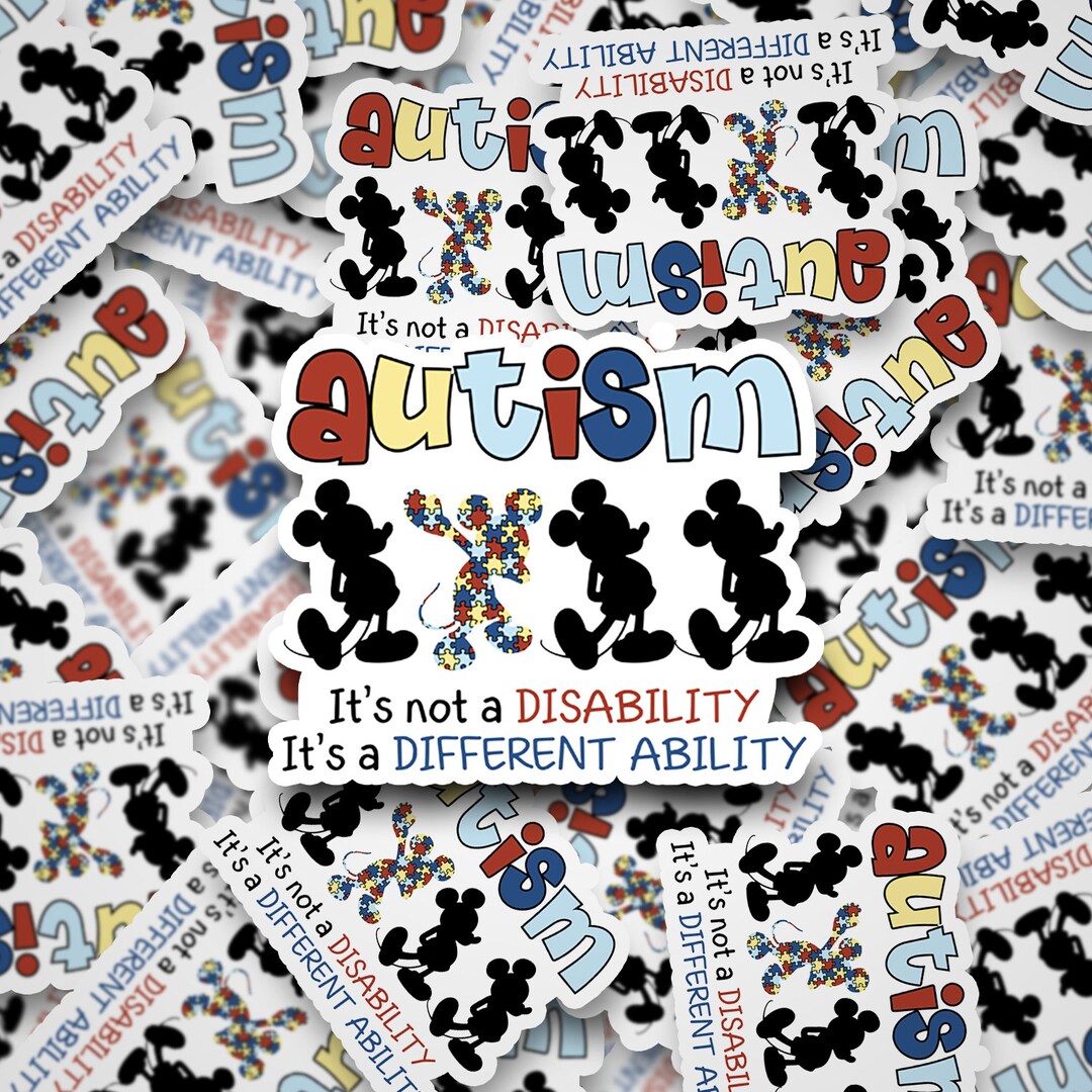 Autism Mouse, Autism Puzzle, Autism Awareness Sticker, Autism Sticker ...