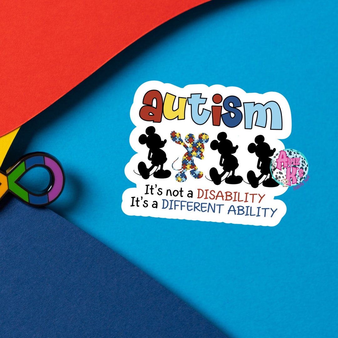 Autism Mouse, Autism Puzzle, Autism Awareness Sticker, Autism Sticker ...
