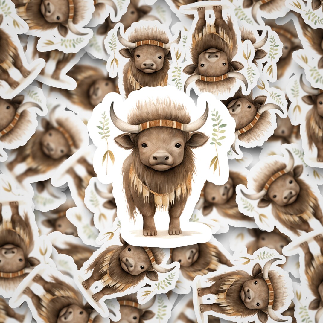 Tribal Cow, Tribal, Tribal Animals, Cow, Animals, Cup Stickers, Laptop ...