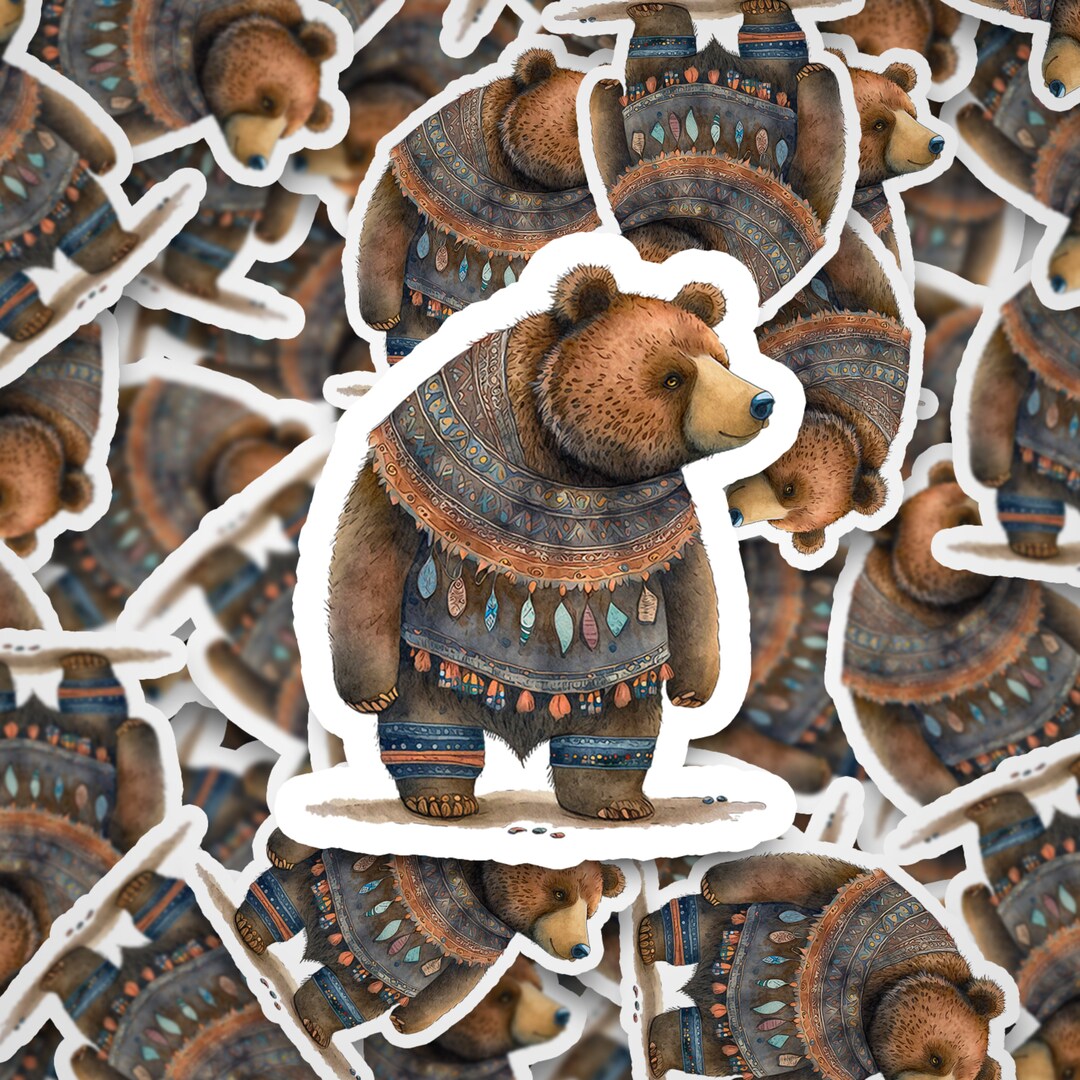 Tribal Bear, Tribal, Tribal Animals, Bear, Animals, Cup Stickers ...
