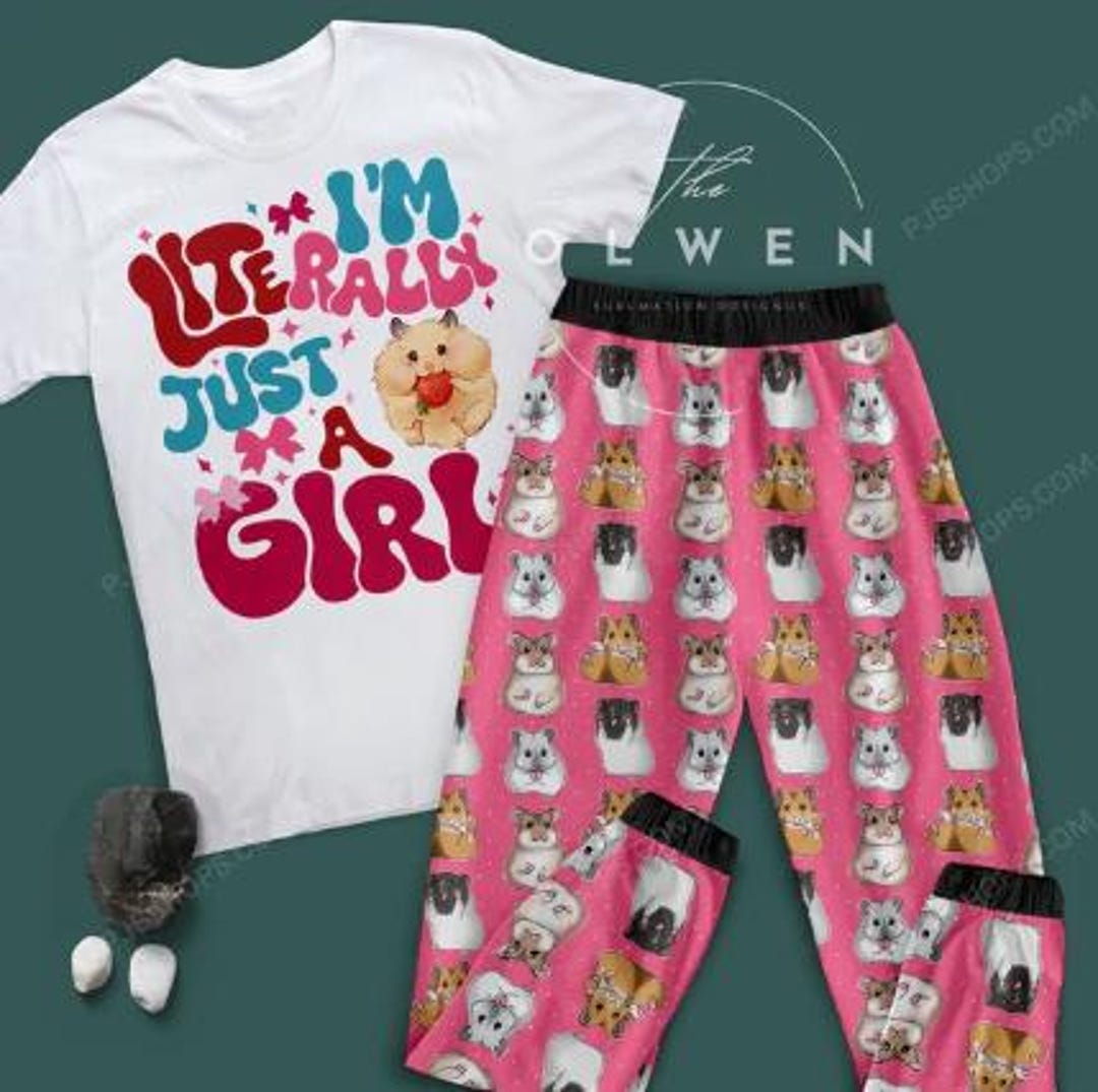 Hamster Holiday Pajamas Set, Cute Hamster Christmas Pajamas Set ...