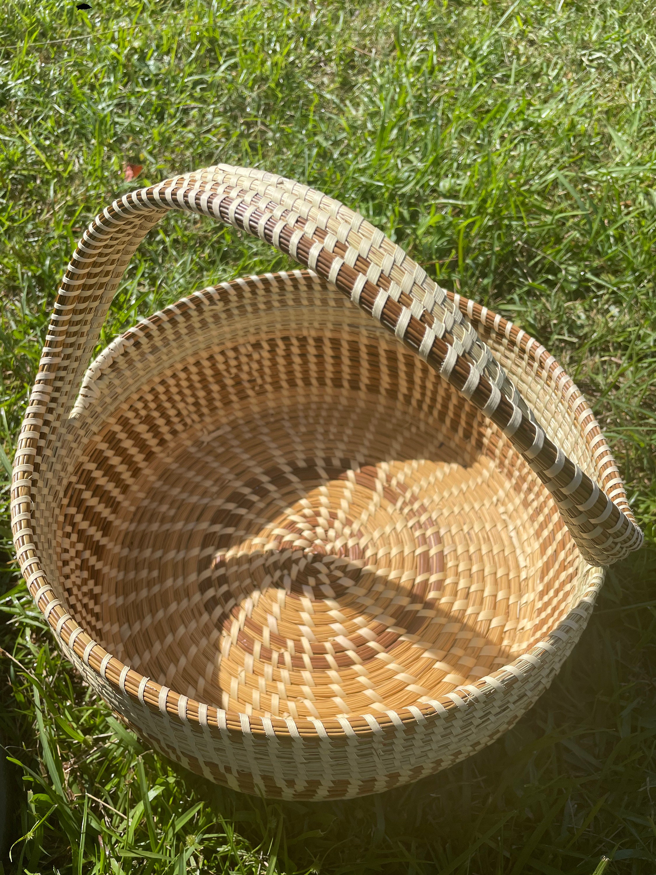 Large Basket With Twist Handle - Etsy