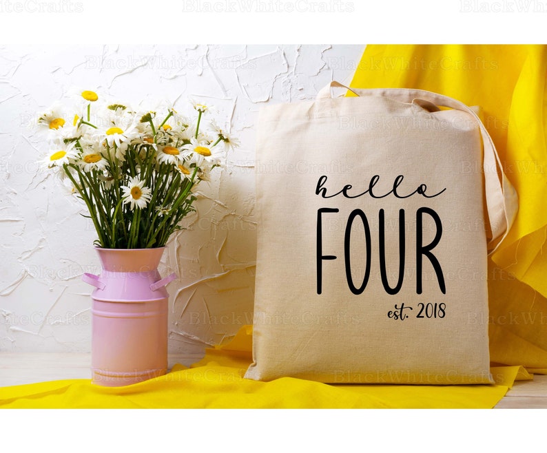 Hello Four Svg 4th Birthday Svg Fourth Birthday Png Est - Etsy