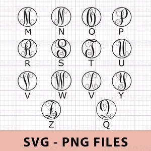 Keychain Monogram Svg Bundle, Monogram Alphabet Svg, Cut File for ...