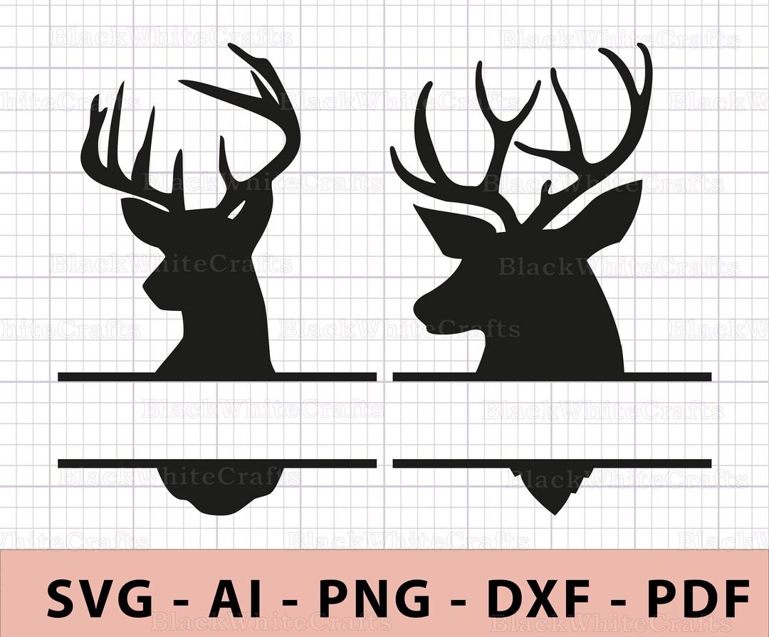 Deer Split Monogram Svg, Christmas Shirt,deer Split Monogram, Deer Svg ...