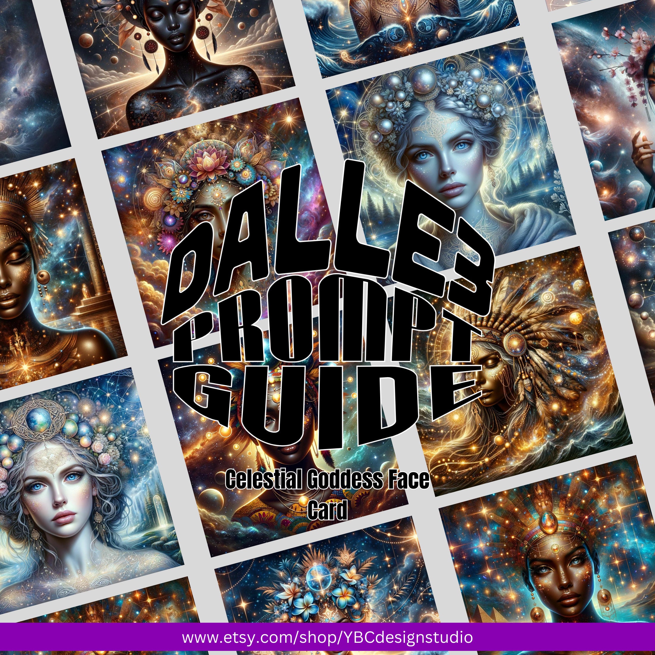 Celestial Goddess Face Card Digital Art Prompt Guide for Diverse ...
