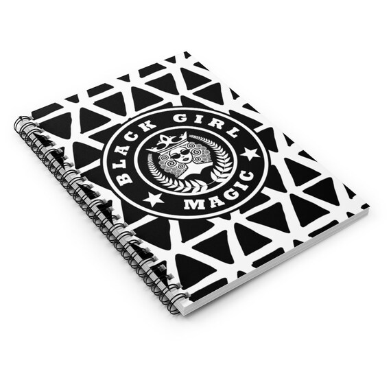 Black Girl Magic Spiral Notebook Triangular Ruled Line - Etsy