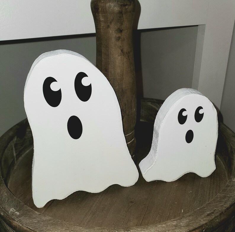 Ghost / Wooden Ghost / Tiered Tray Décor / Halloween / Halloween Décor ...