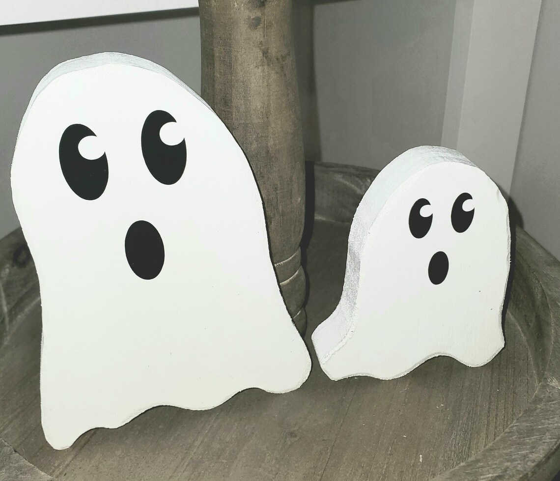 Ghost / Wooden Ghost / Tiered Tray Decor / Halloween / - Etsy