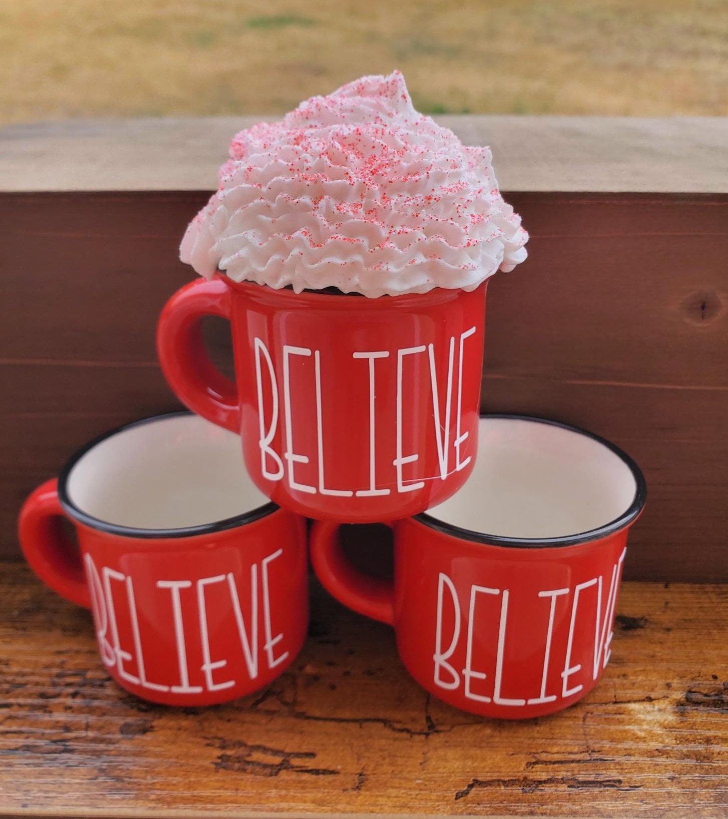 Mini Christmas Mugs / Mini Mugs Tiered Tray / Mini Mugs With Faux ...
