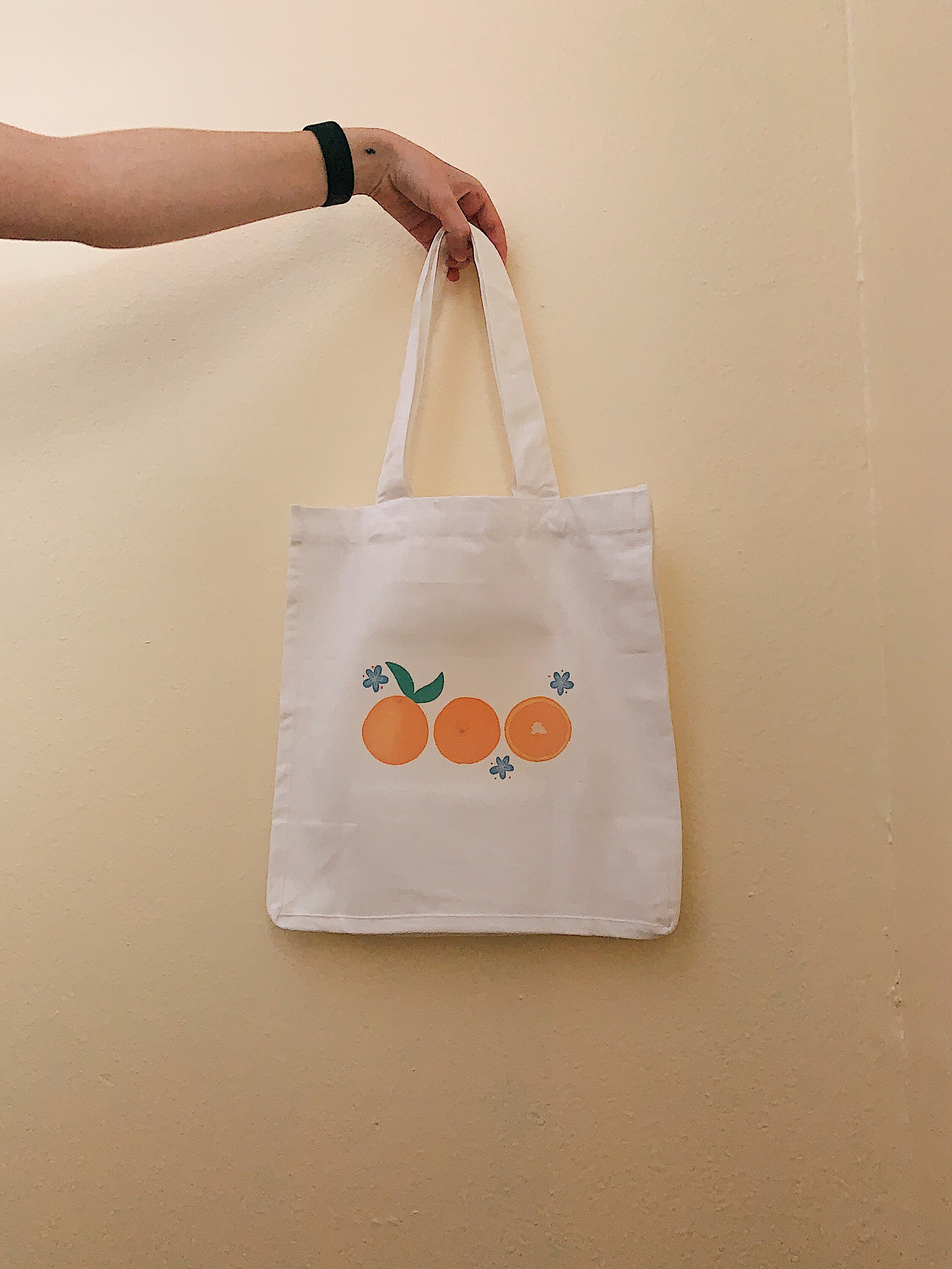 Citrus Canvas Tote Bag market bag shopping bag orange tote | Etsy