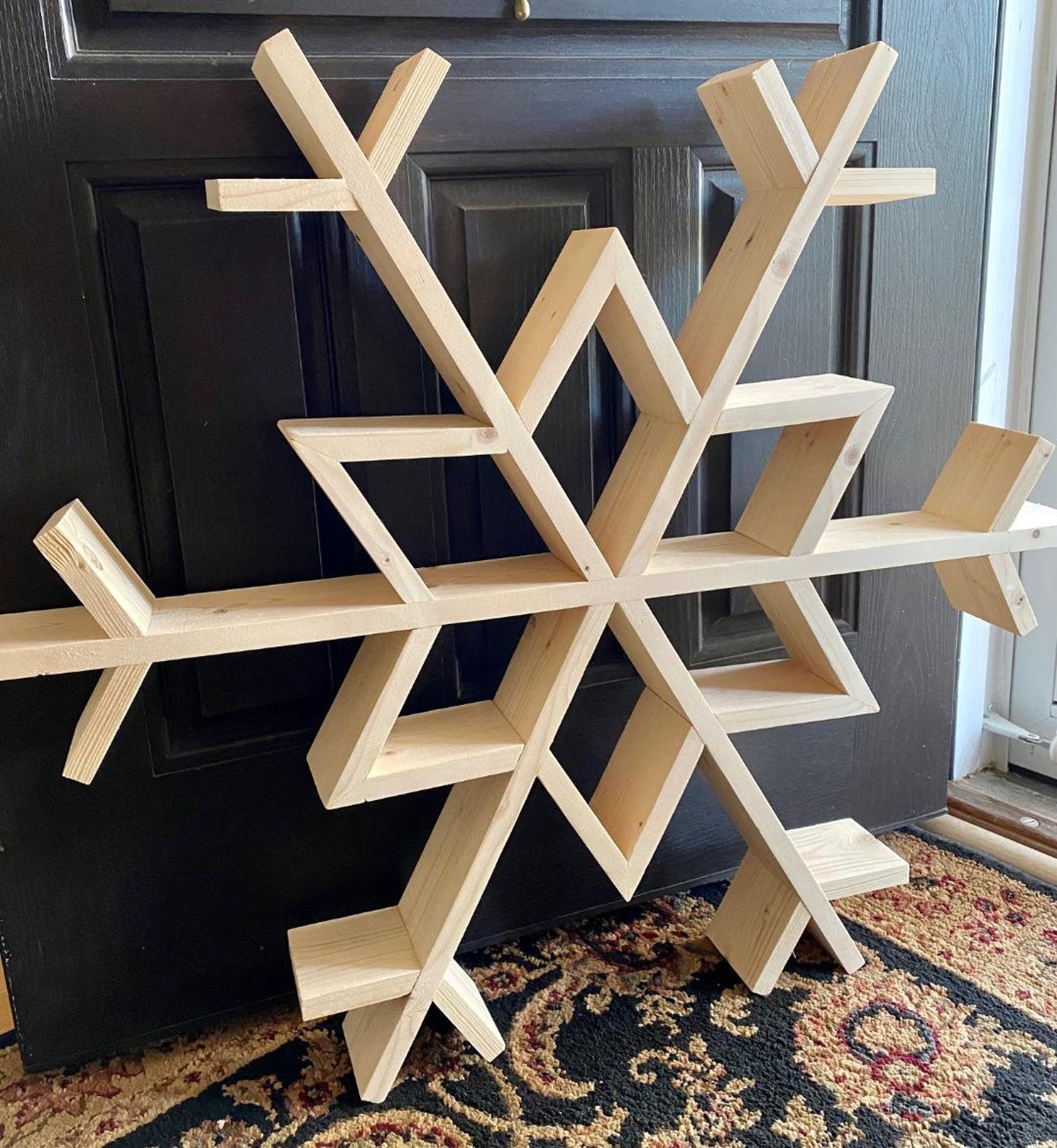 Wooden Snowflake Shelf - Etsy