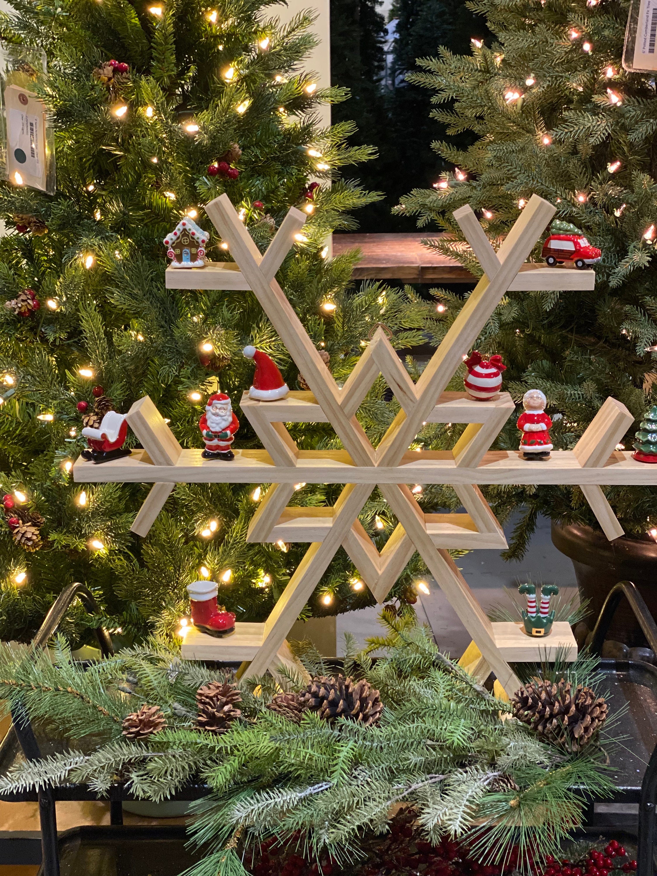 Wooden Snowflake Shelf for Nora Fleming Mini Display - Etsy
