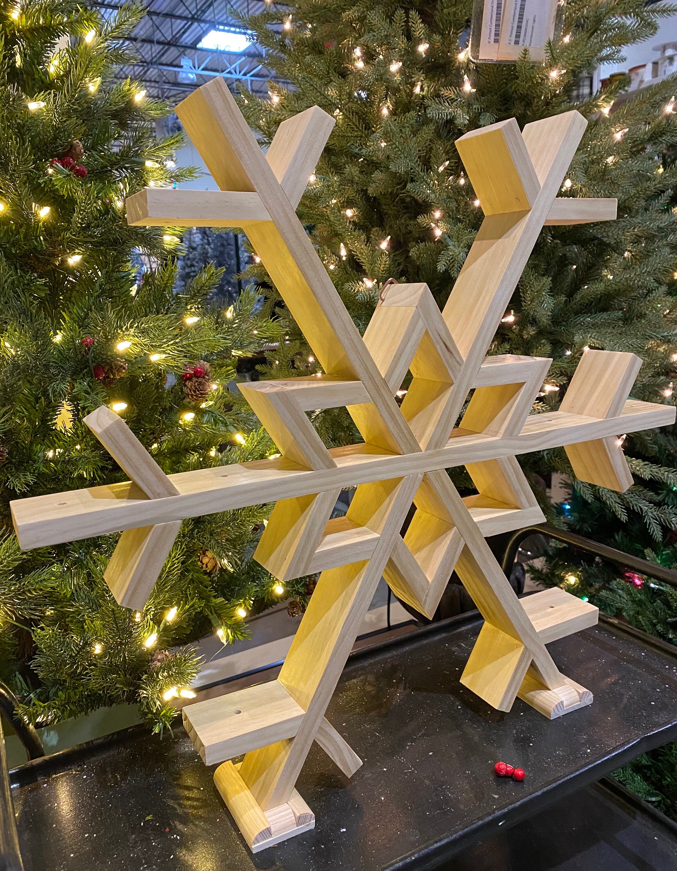 Wooden Snowflake Shelf for Nora Fleming Mini Display - Etsy