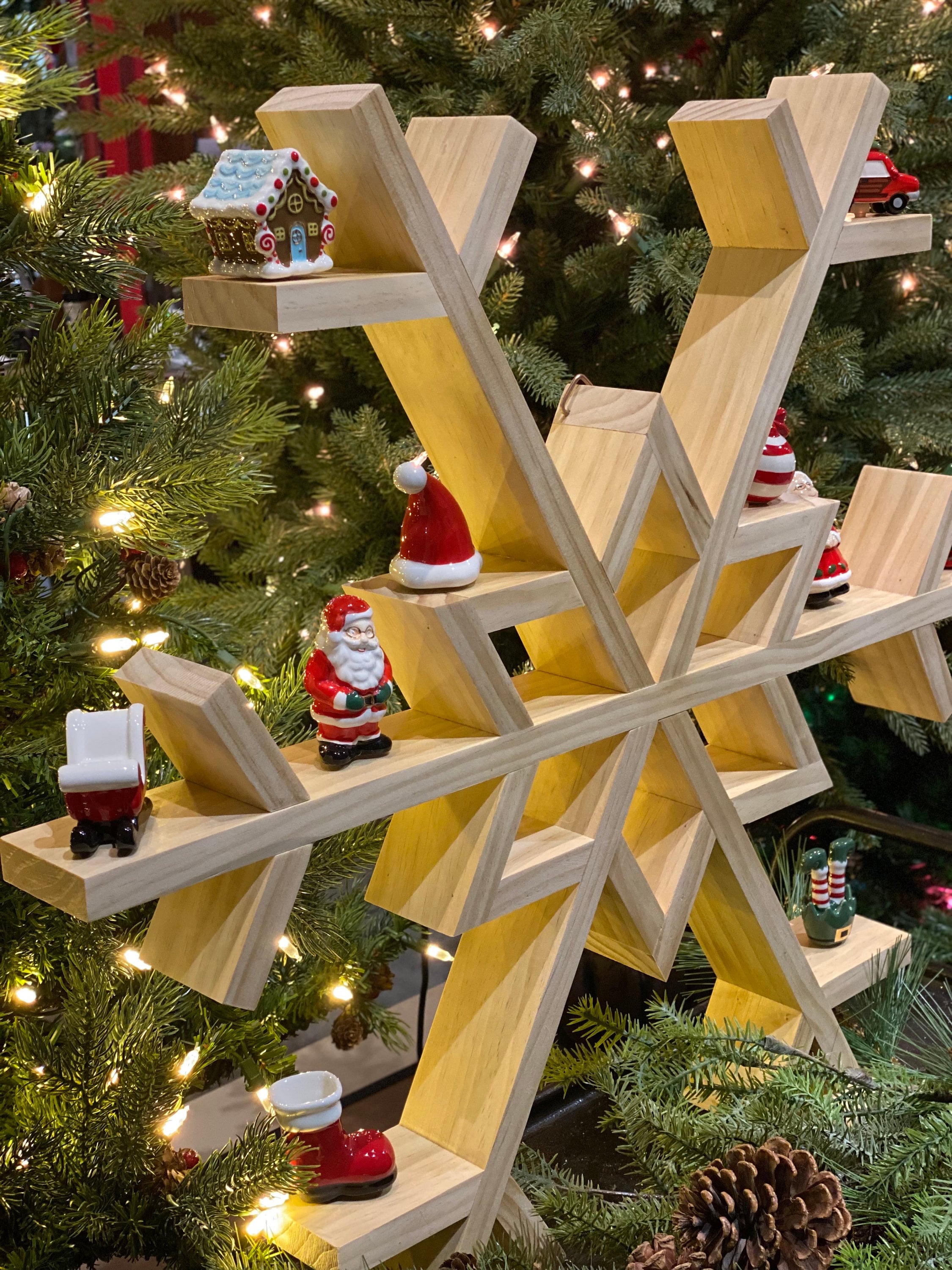 Wooden Snowflake Shelf for Nora Fleming Mini Display - Etsy