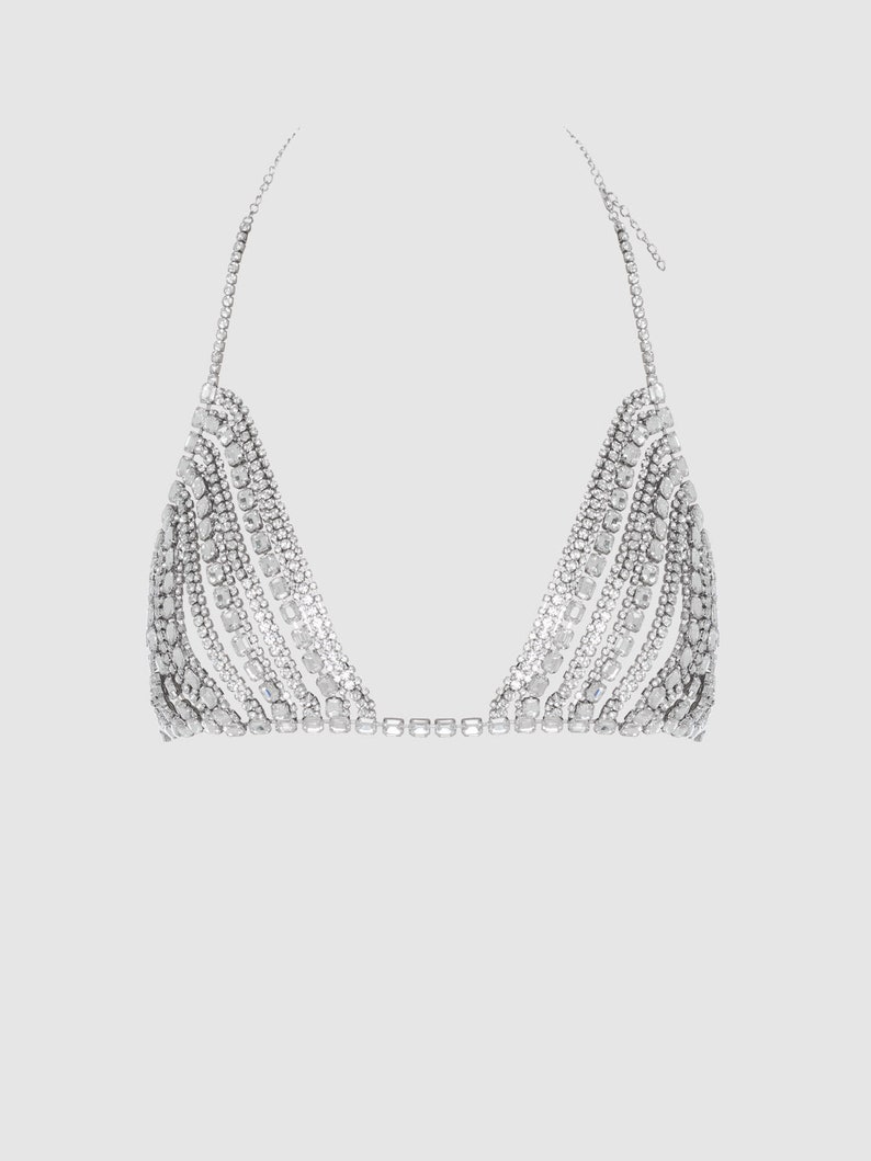 Rhinestone Bra - Etsy