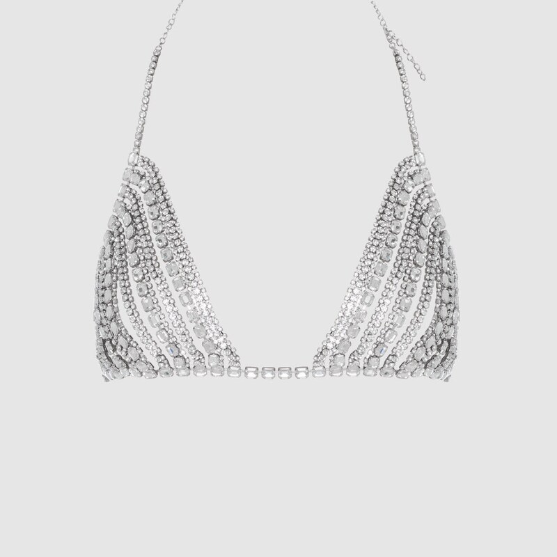 Rhinestone Bra - Etsy