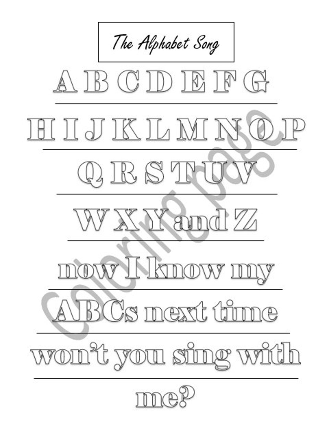 ABC Song in English and Spanish - Etsy